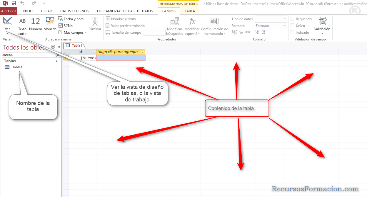 Empezando con Microsoft AccessRecursos para formacion
