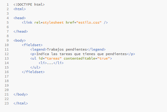 HTML5-Gestionando datos