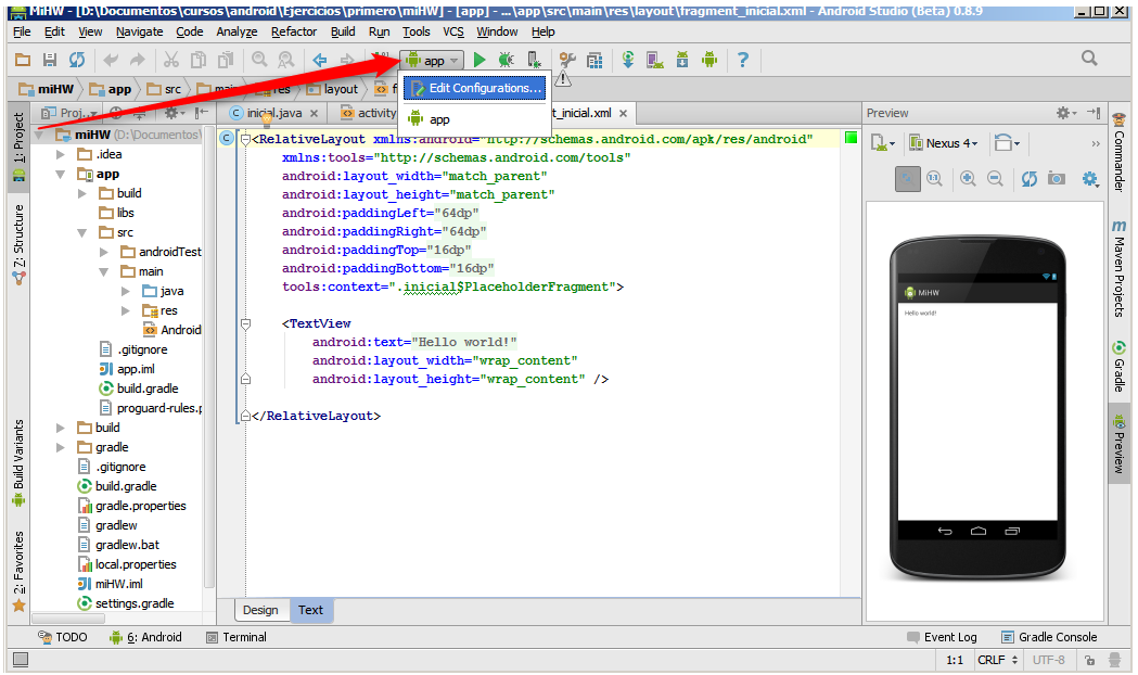 Android-Utilizando el emulador