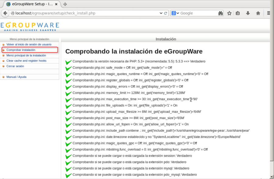 Groupware-Instalando eGroupware