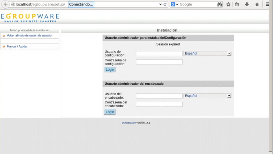 Groupware-Instalando eGroupware