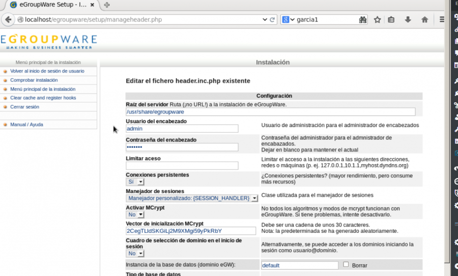 Groupware-Instalando eGroupware