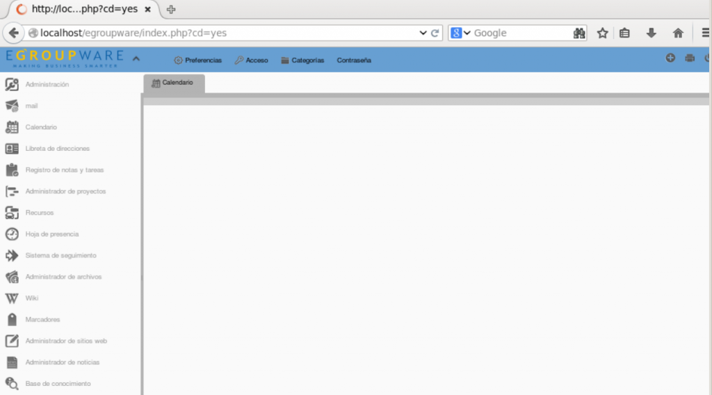 Groupware-Instalando eGroupware