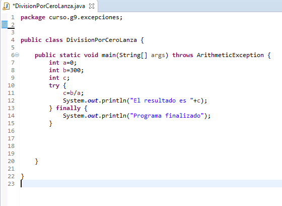 Soluciones ejercicios java (9) - Excepciones