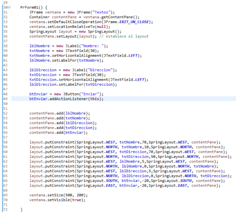Ejercicio java swing - Solución