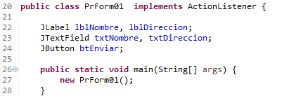 Ejercicio java swing - Solución