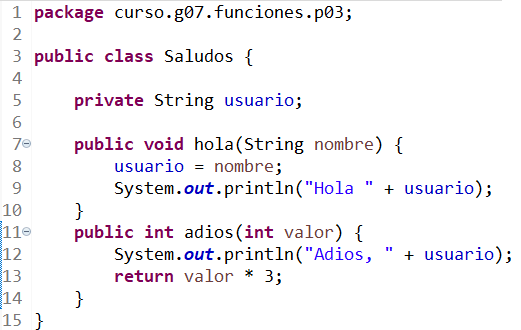 Solución ejercicio 7 Java Clases y métodos. Problema 3