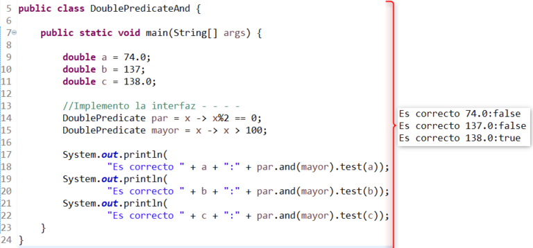 Java 8 - Interfaz funcional DoublePredicate