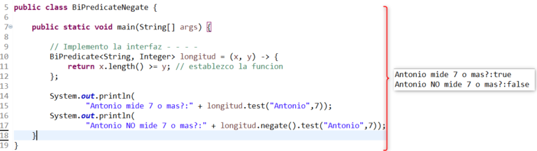 Java8 - Interfaz funcional BiPredicate