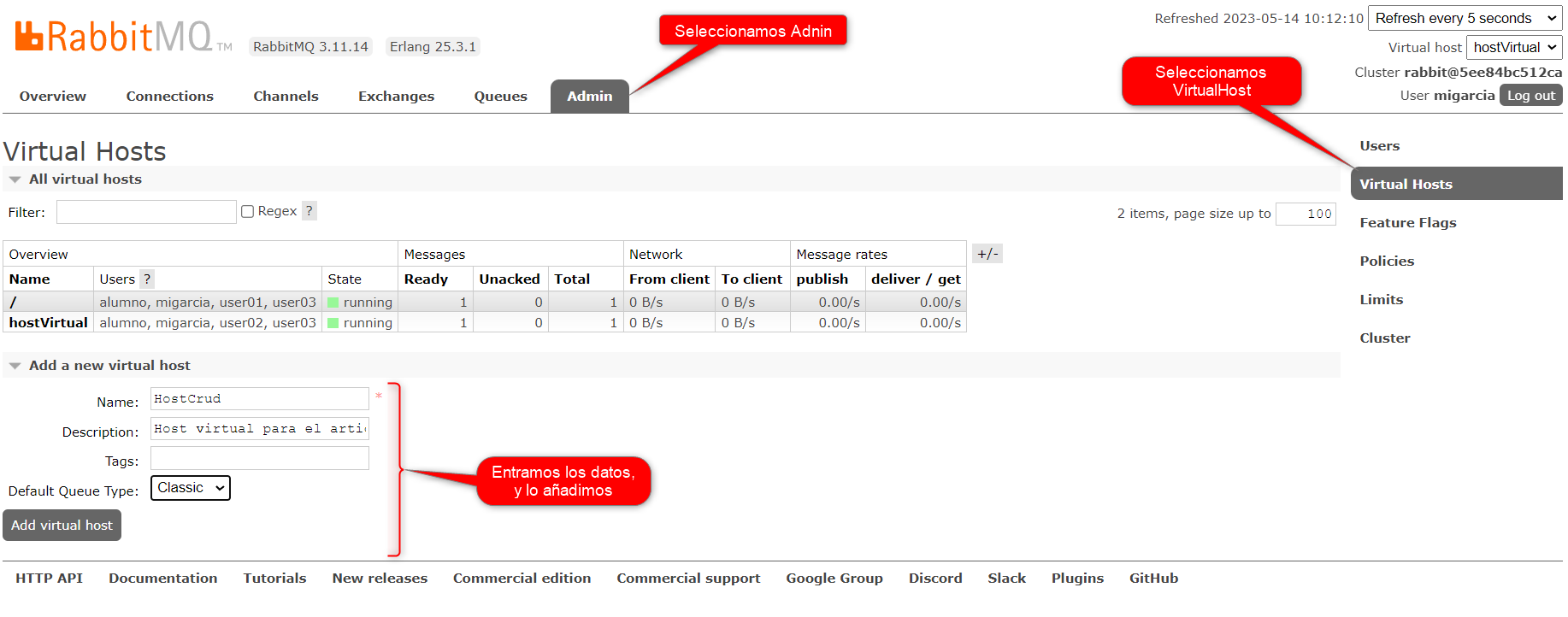 Java17 - Probando el trabajo con RabbitMQ - 2